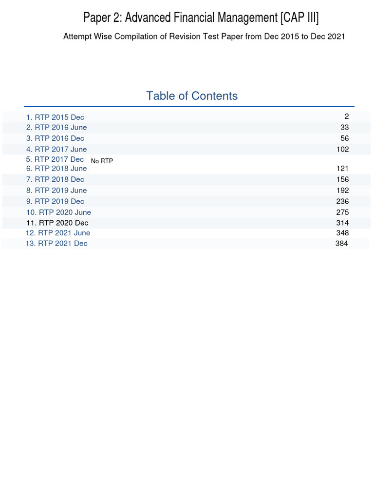 AFM Year Wise RTP Compilation 2015 Dec To 2021 Dec | PDF | Yield ...