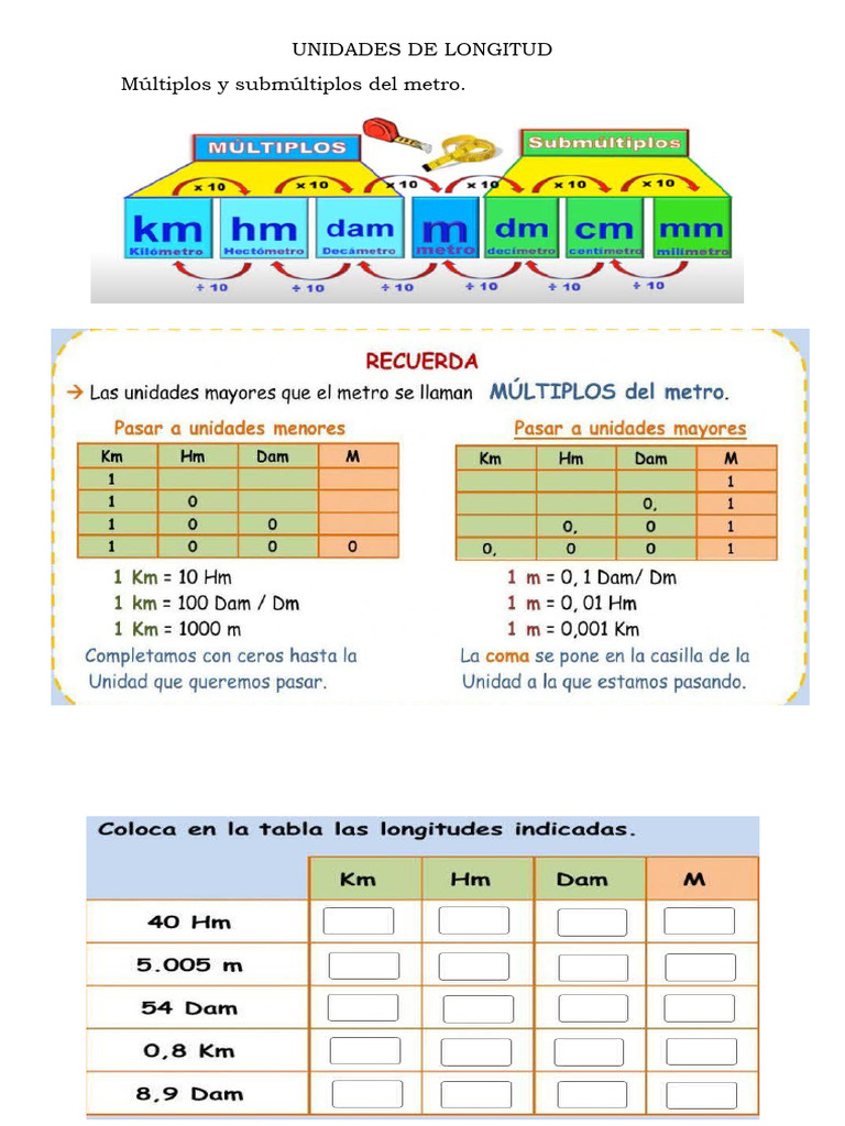 Pràctica de Medidas de Longitud | PDF