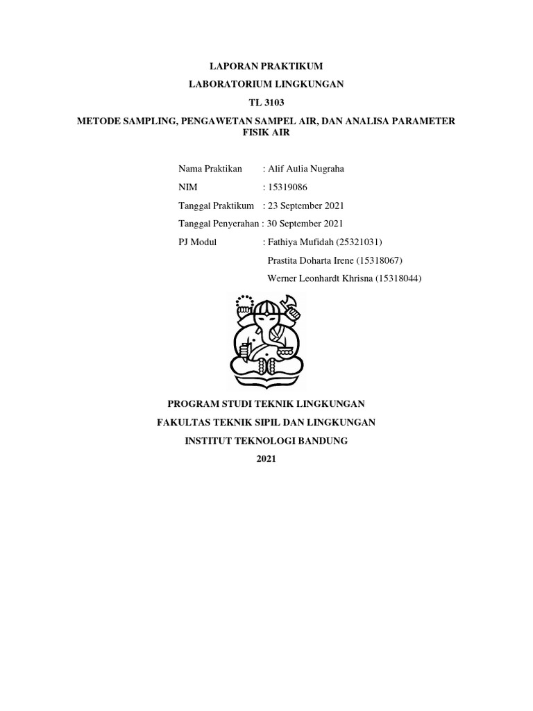Laporan Sampling, Pengawetan, Analisis Parameter Fisik Air | PDF