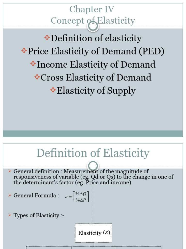Chapter 4 ELASTICITY | PDF