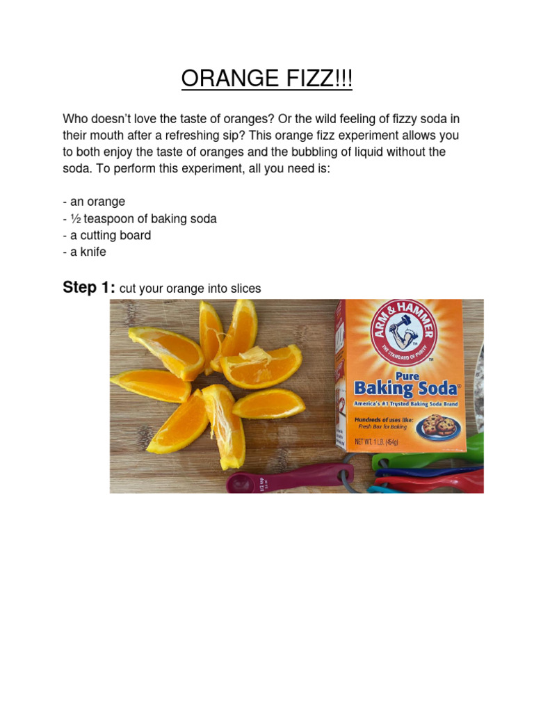 Orange Fizz Experiment | PDF