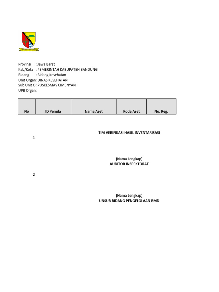 Rekapitulasi Sensus Kib C | PDF