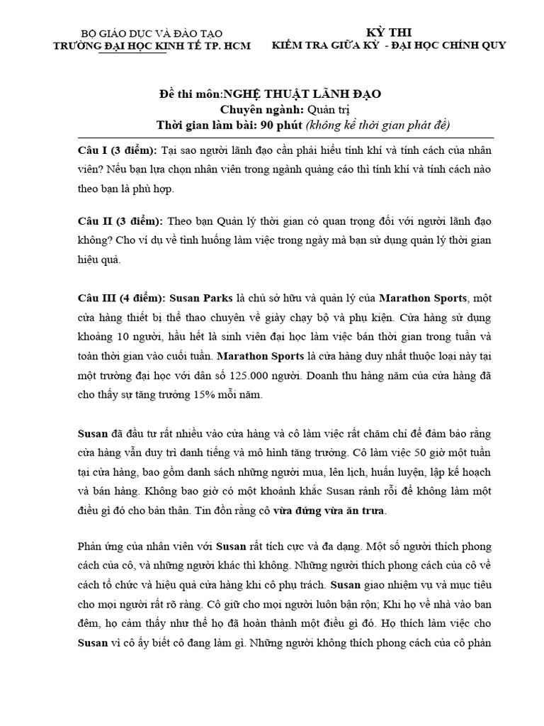 Đề thi giữa kỳ môn NTLD ST5 (1) | PDF