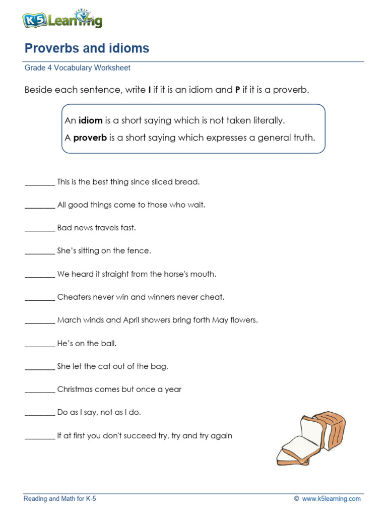 Grade 4 Proverb Idiom 1 | PDF