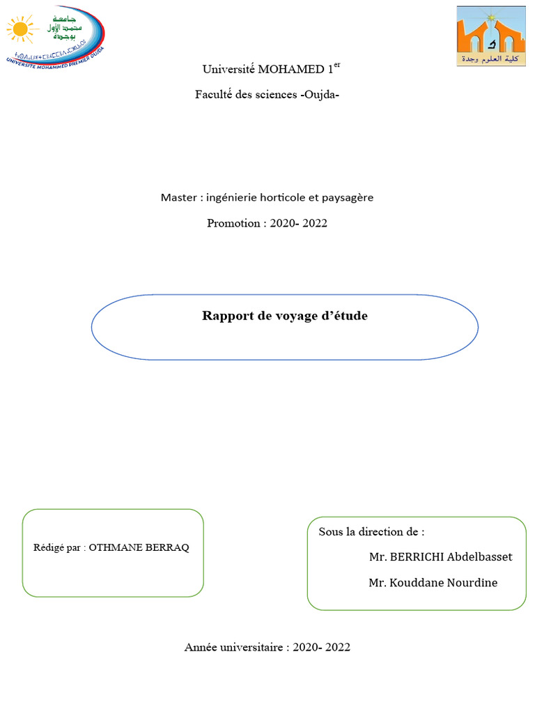 Rapport de Voyage 2 | PDF