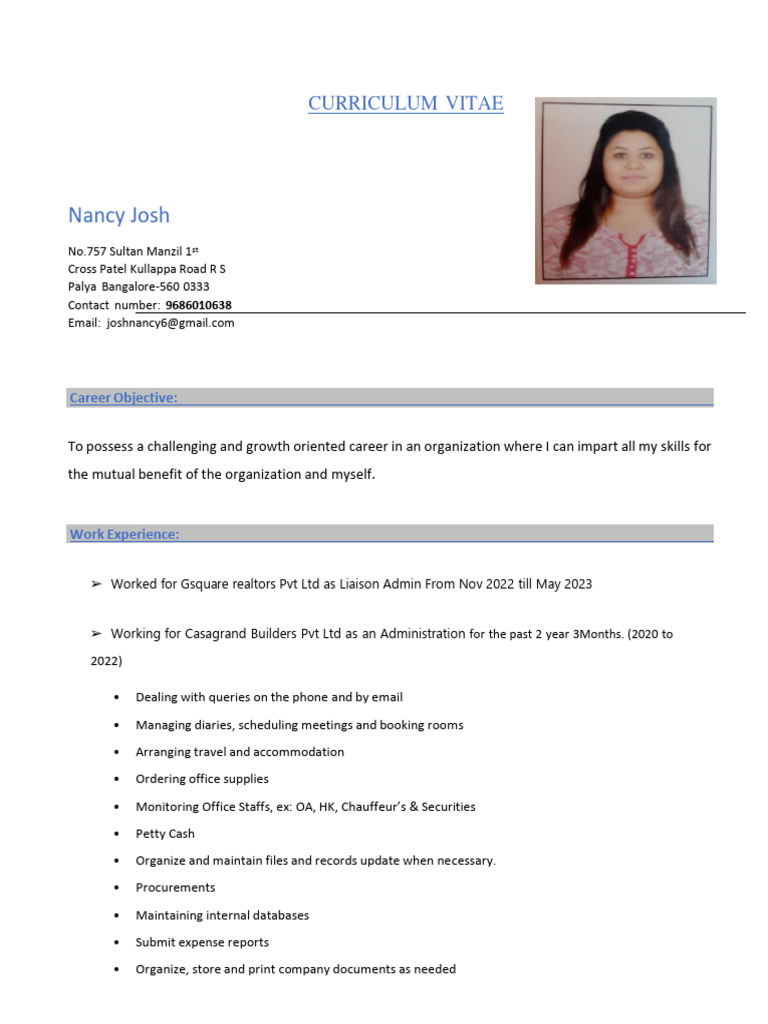 Nancy Resume | PDF