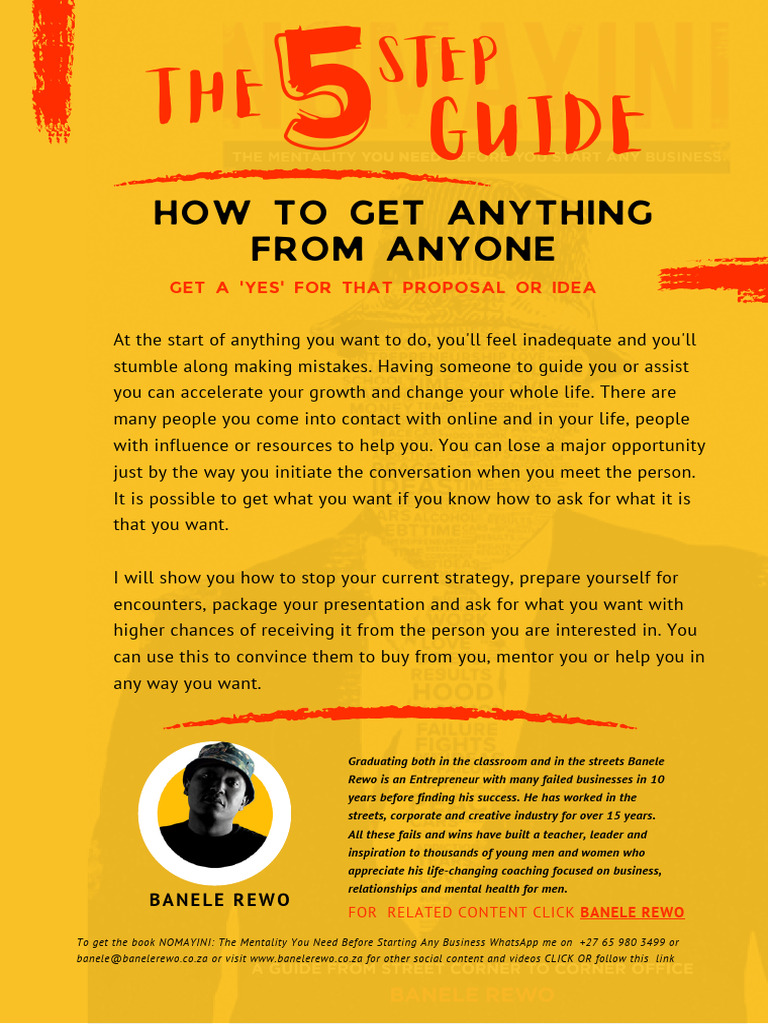 5 Steps Guide How To Get Anything From Anyone 1 | PDF | Mentorship