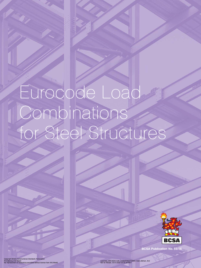 Eurocode - Load Combinations For Steel Structures - R1 | PDF ...