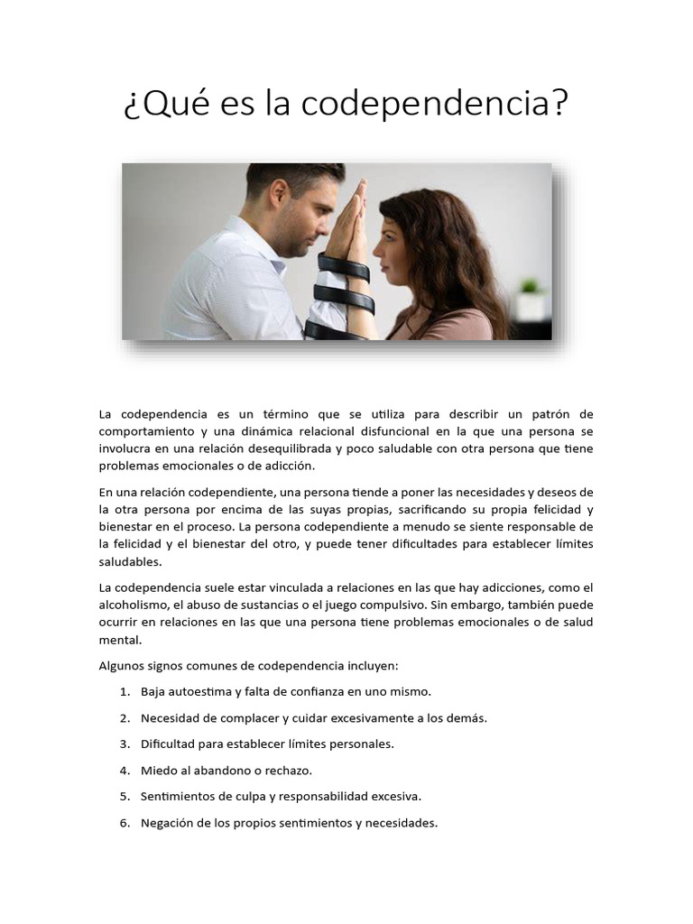 Qué Es La Codependencia | PDF