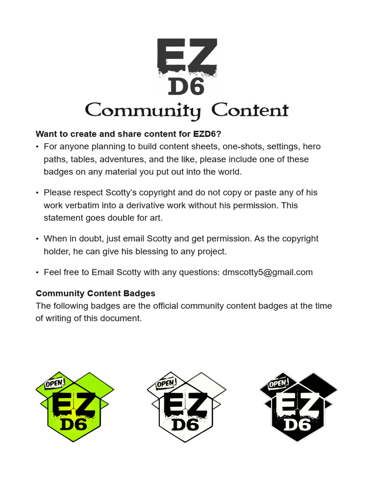 Ezd6 Community Content - 1 | PDF | Games & Activities