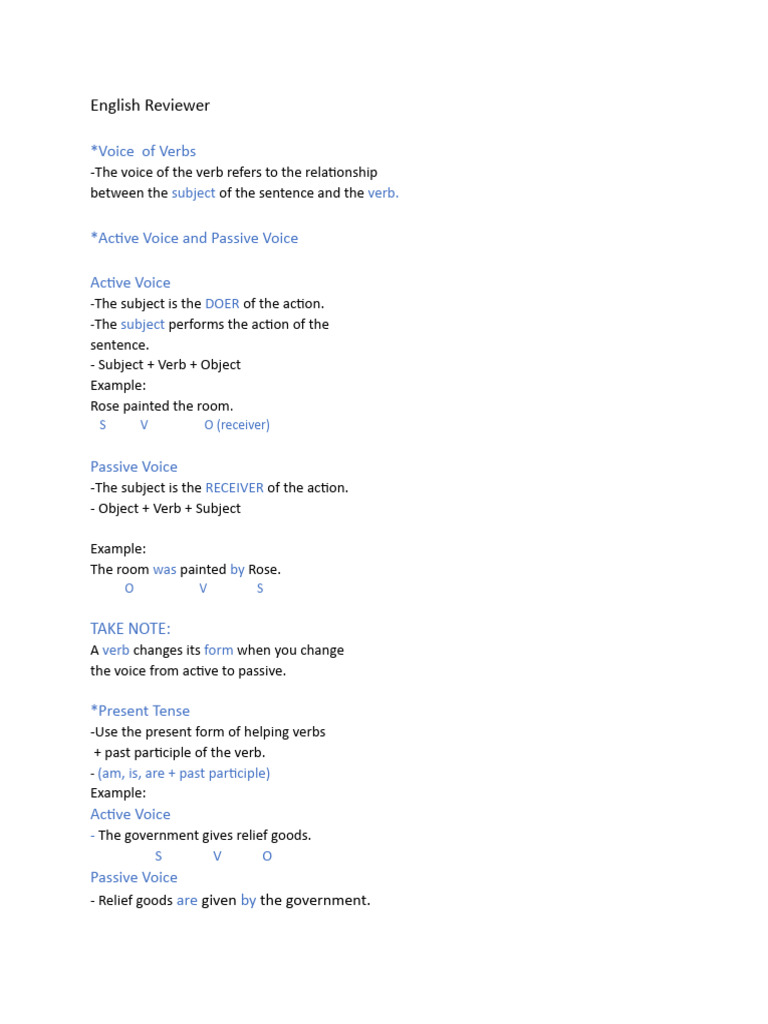 English Reviewer | PDF | Verb | Grammatical Tense