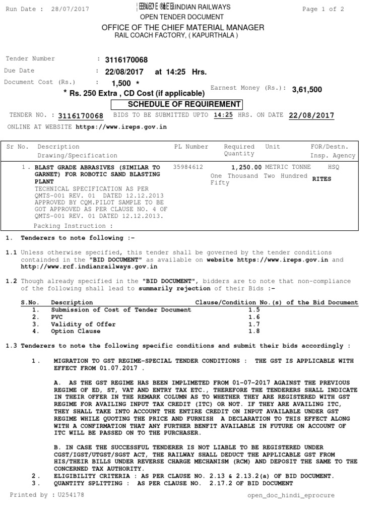 Railway Coatch Factory Data | PDF