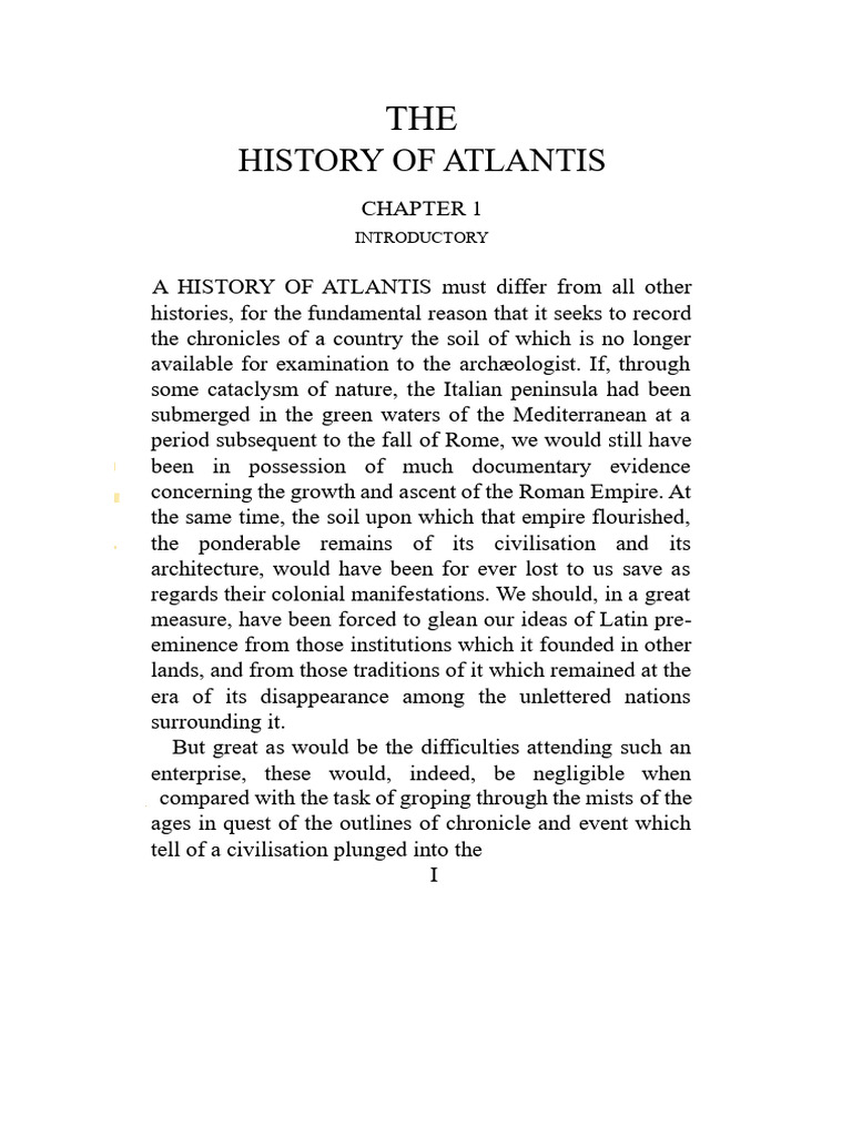 The History of ATLANTIS | PDF | Travel | History