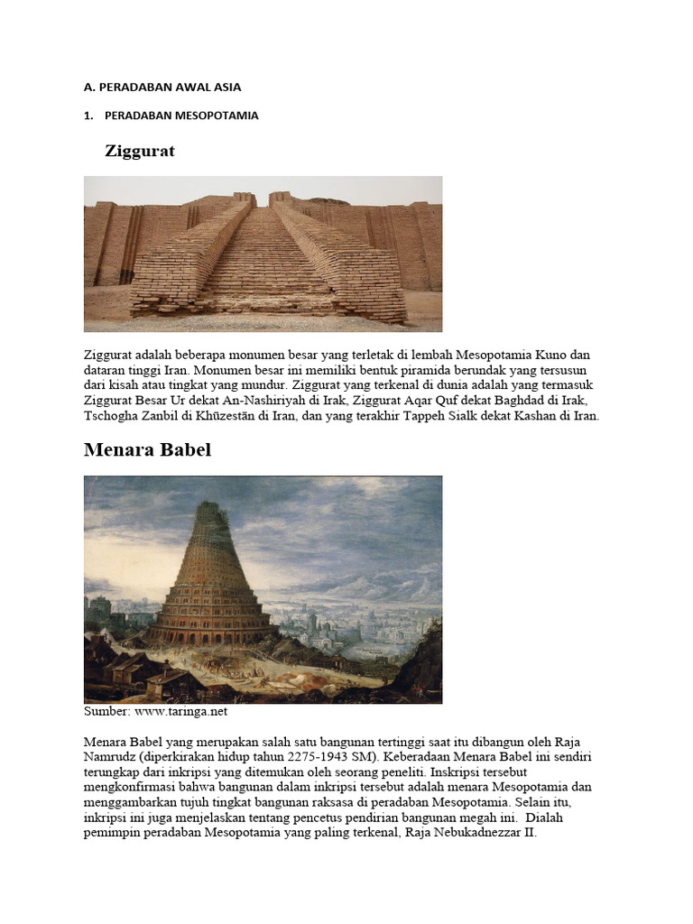 Peradaban Awal Dunia: Mesopotamia hingga Maya | PDF