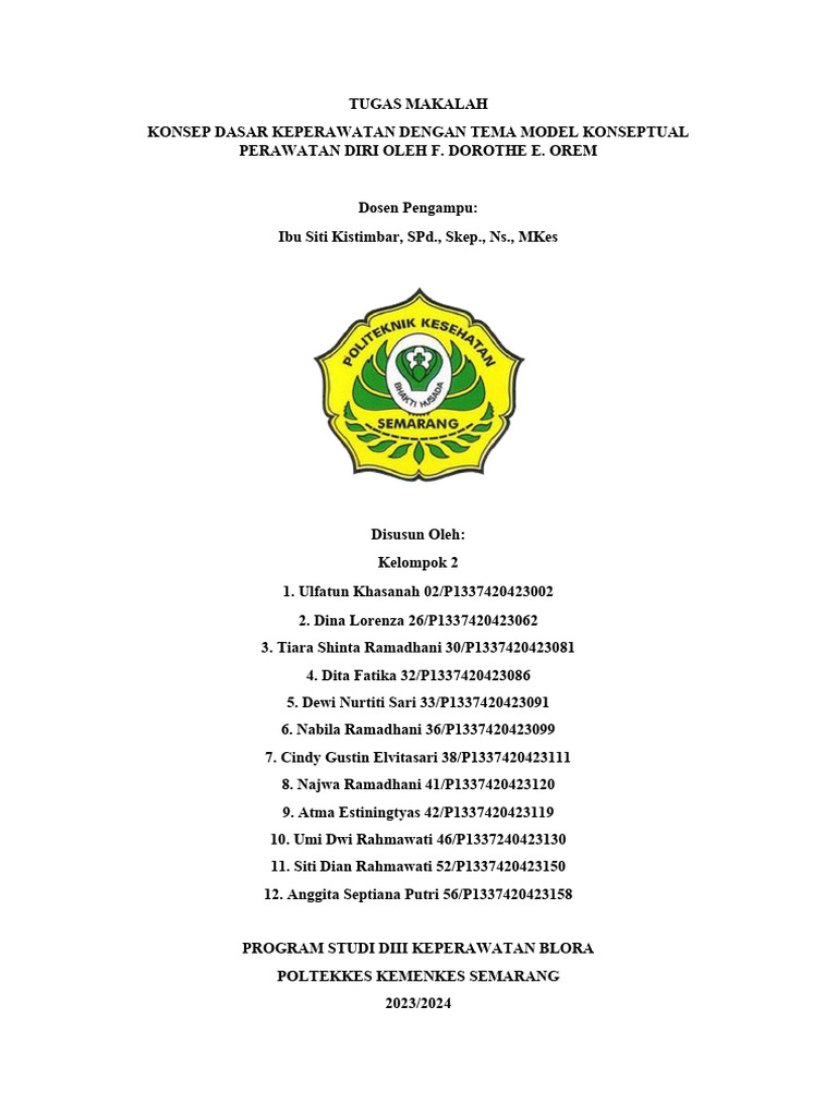 Makalah KDK Kel.2 (OREM) | PDF