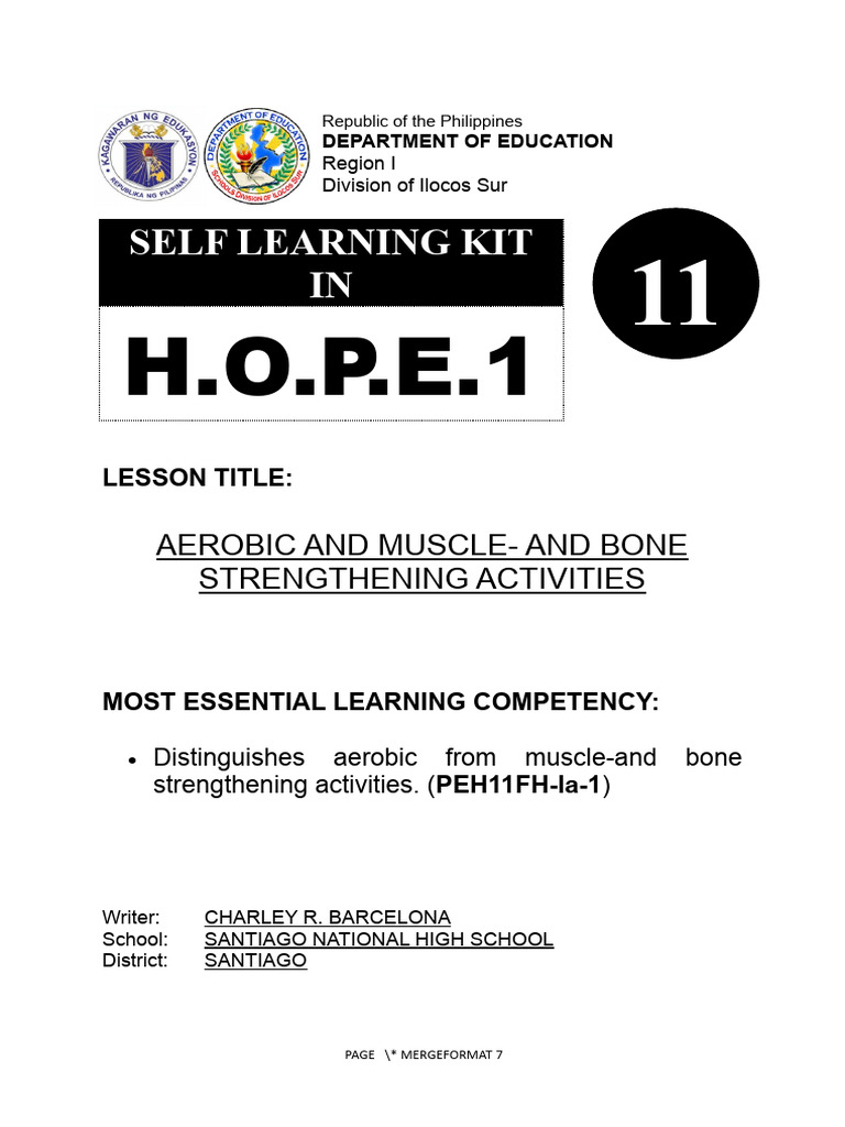 HOPE1 Introduction - Final | PDF | Physical Fitness | Aerobic Exercise