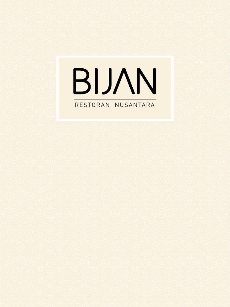 Menu Bijan Restoran Nusantara | PDF