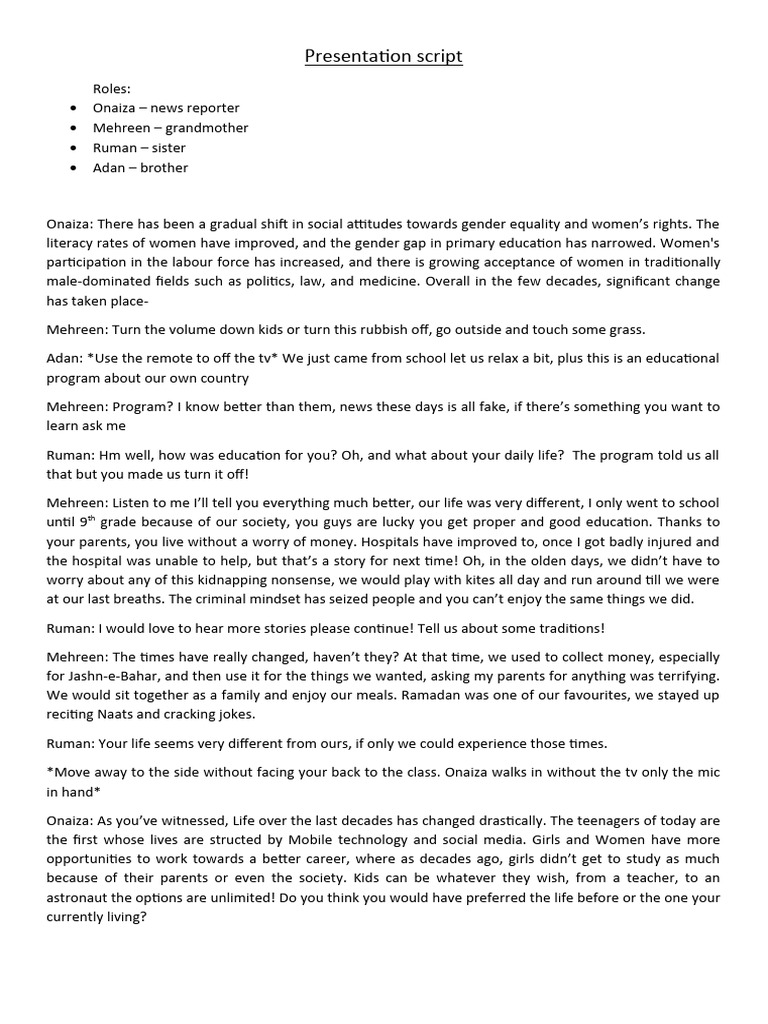 Presentation Script | PDF