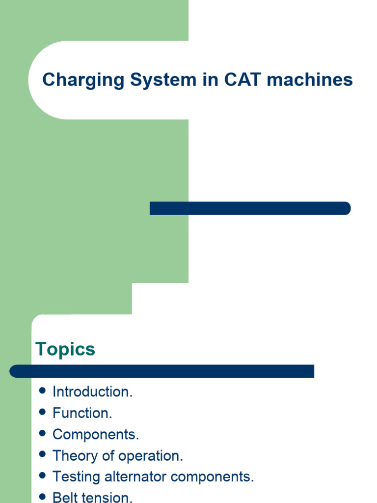 Charging System in CAT Machines | PDF