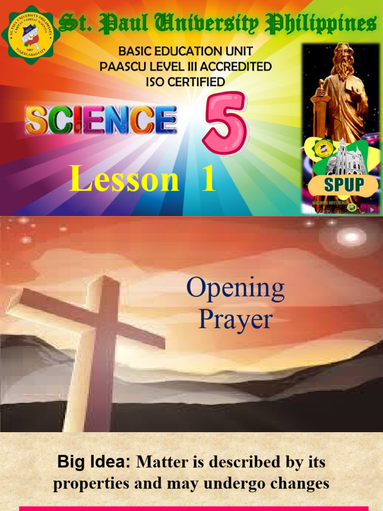 Properties of Matter Lesson 1 | PDF | Ductility | Chemical Substances