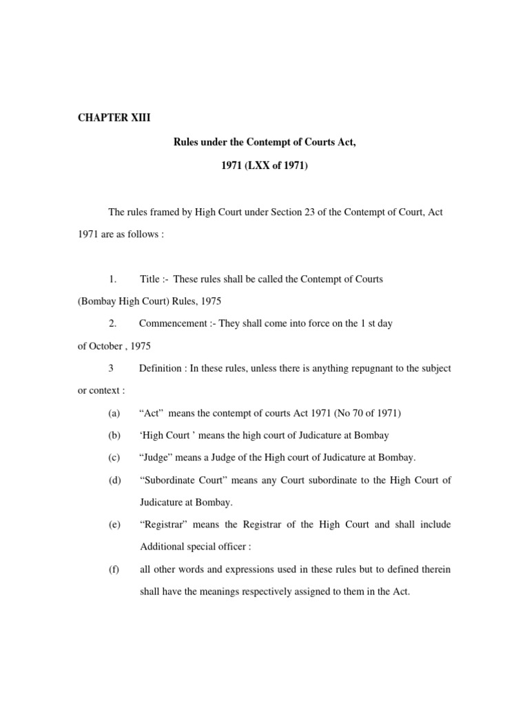 Chapter 13 | PDF | Bail | Contempt Of Court