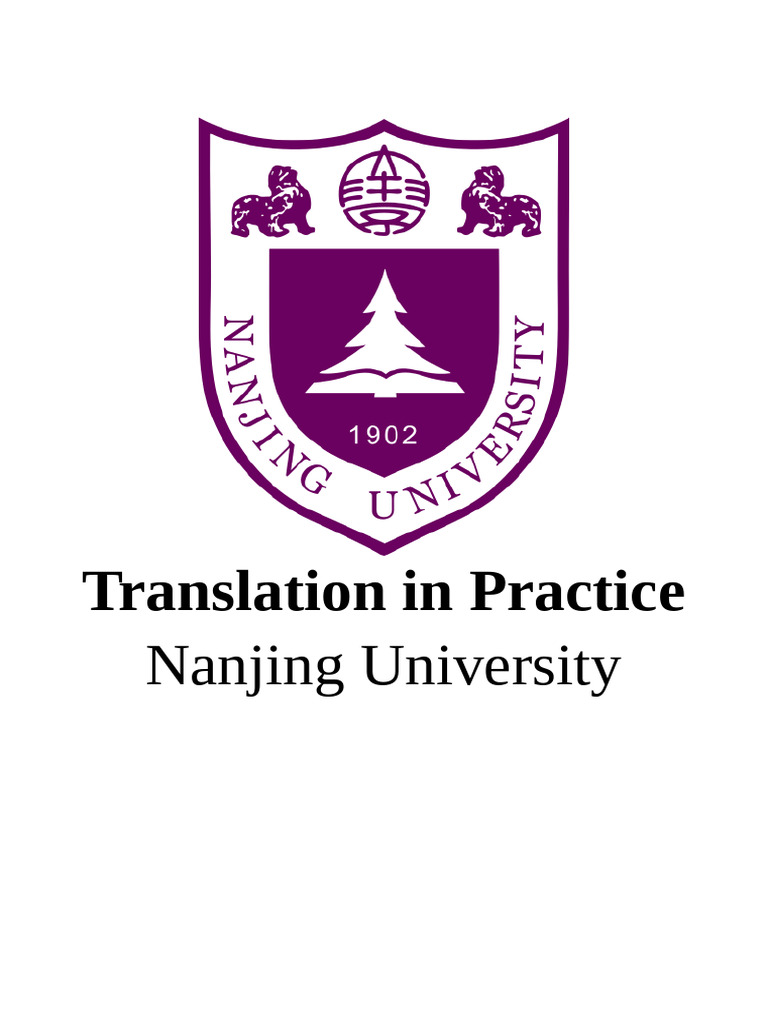 Translation in Practice Nanjing University | PDF | Pronoun | Translations