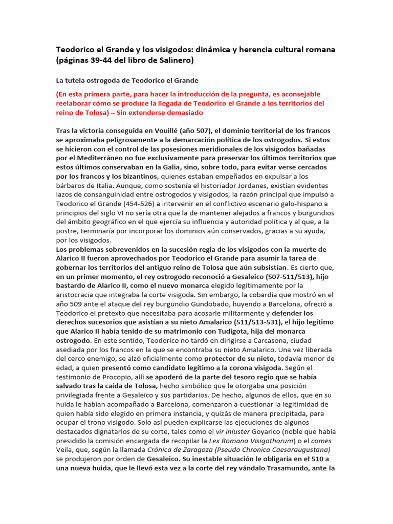 Teodorico el Grande y los visigodos | PDF | Antigüedad tardía