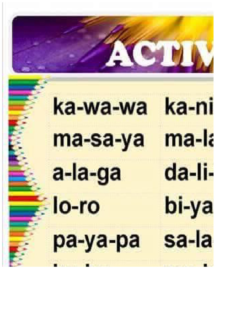 Unang Hakbang Sa Pagbasa | PDF