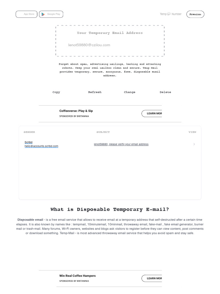 Tempmail | PDF | Spamming | Internet Forum