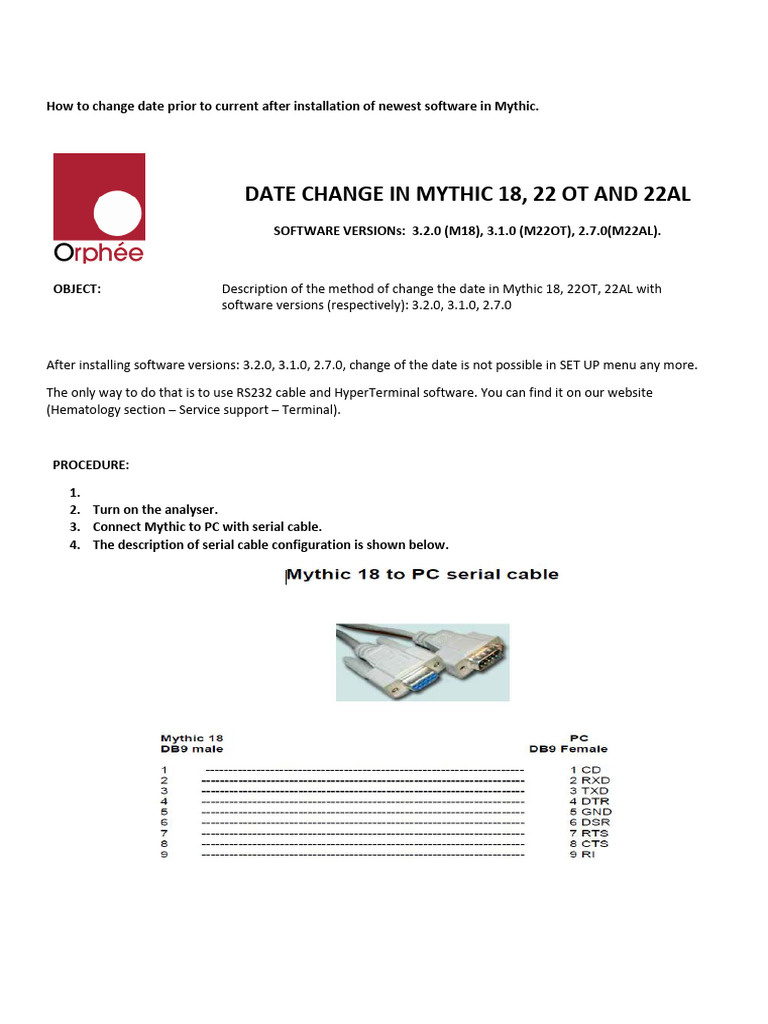 Date Change Procedure For Mythic Line | PDF | Business | Technology ...