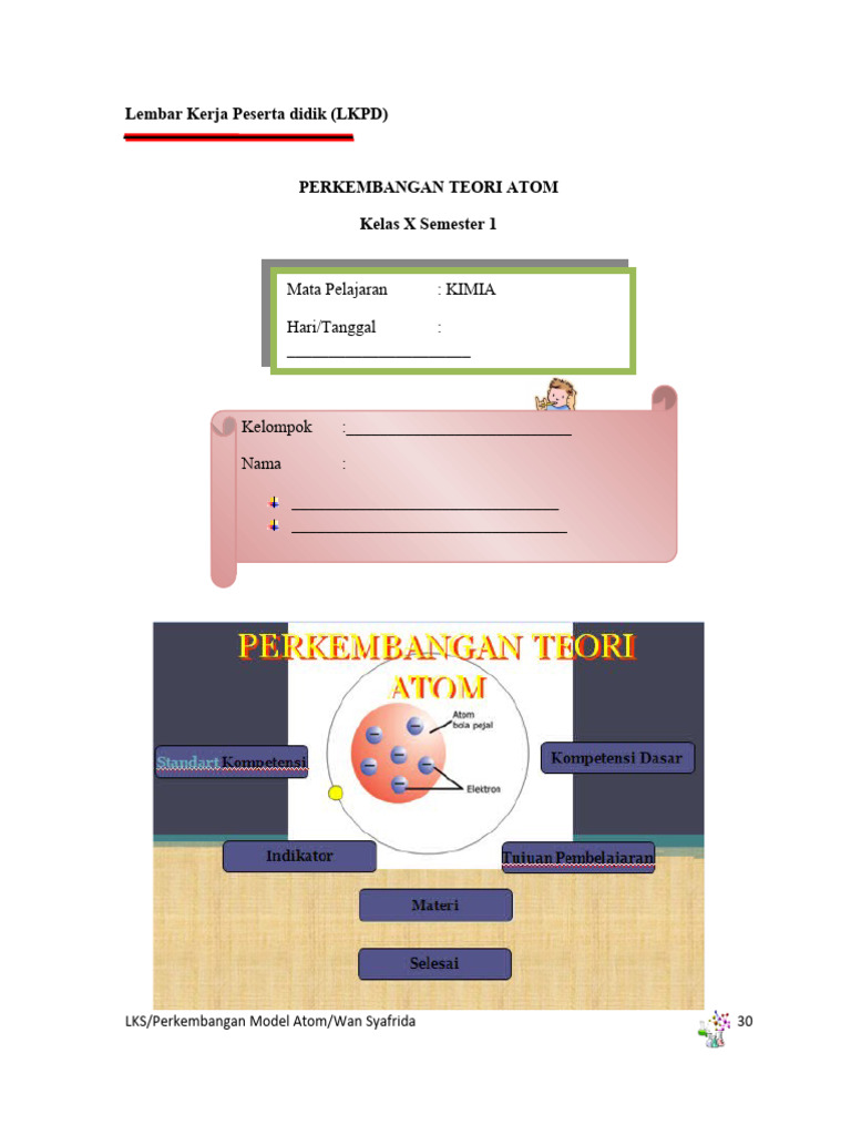 Lembar Kerja Siswa LKS PERKEMBANGAN TEOR | PDF