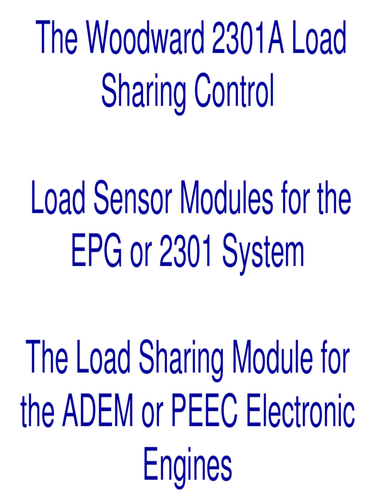 03-Load Share Governor | PDF | Electricity | Electric Power