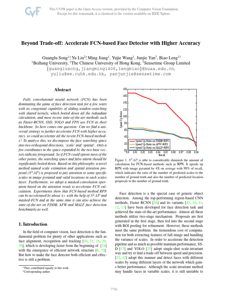 CVPR-2018-CR28-Beyond Trade-Off - Accelerate Fcn-Based Face Detector With Higher Accuracy | PDF ...