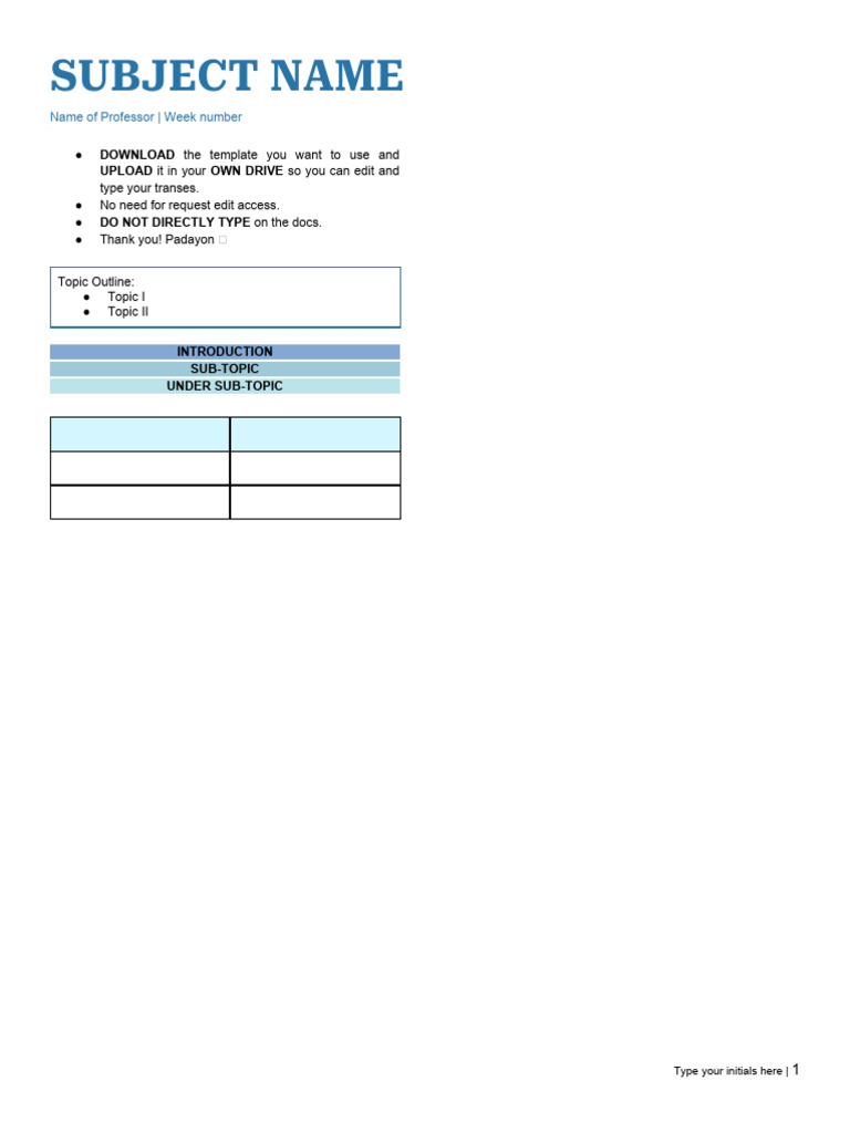 Template 3 (Blue) | PDF