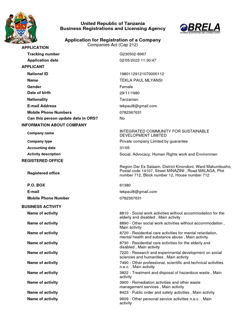 Consolidated Form | PDF