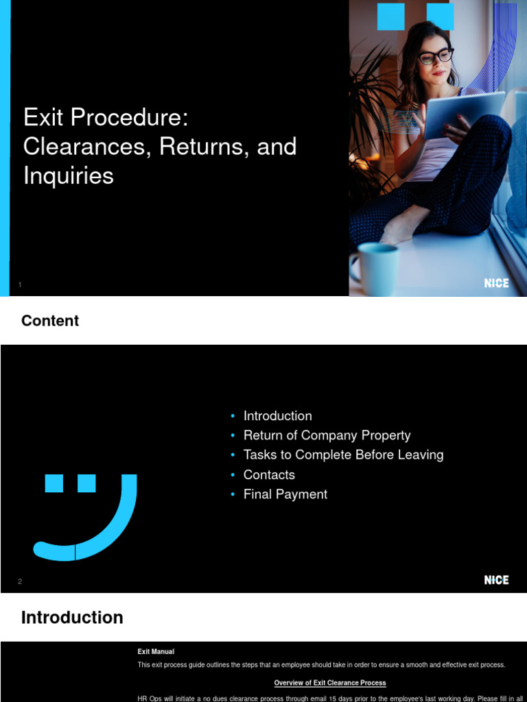 Exit Clearance Process Document - Oct2023 | PDF