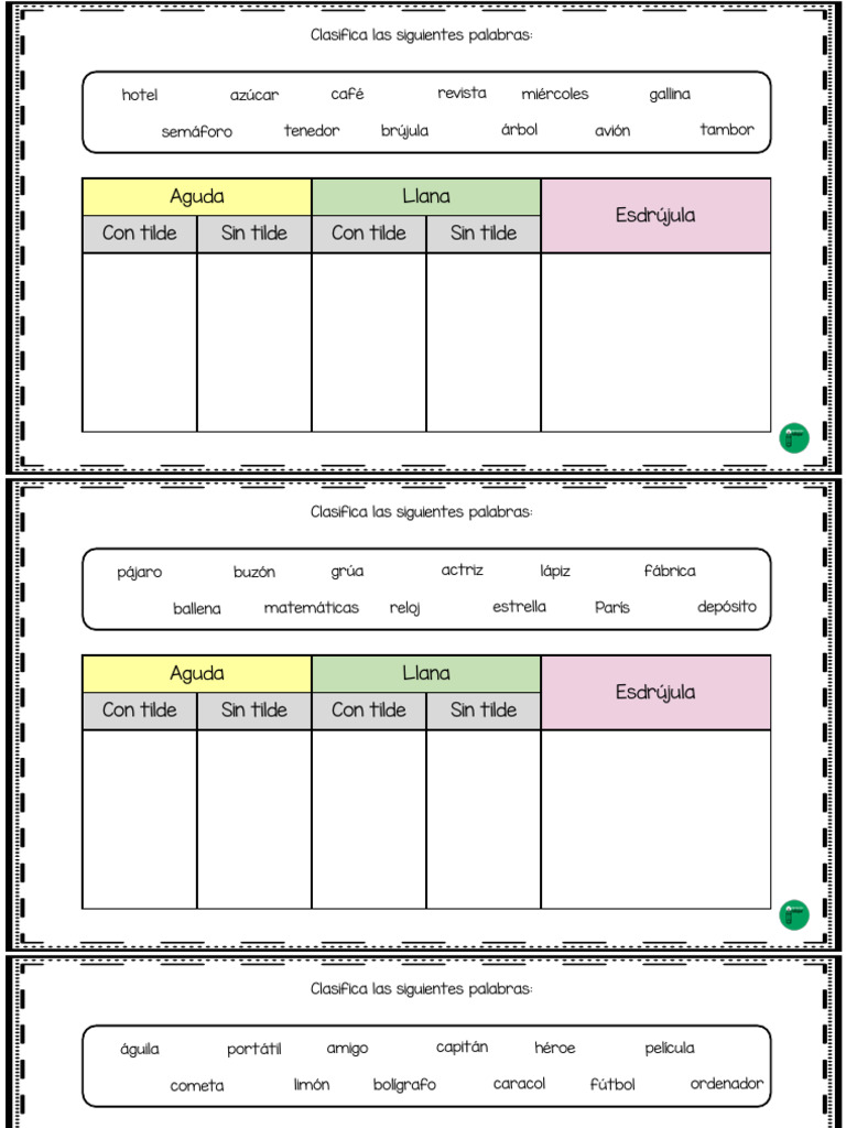 clasificacion-palabras-acentuacion | PDF