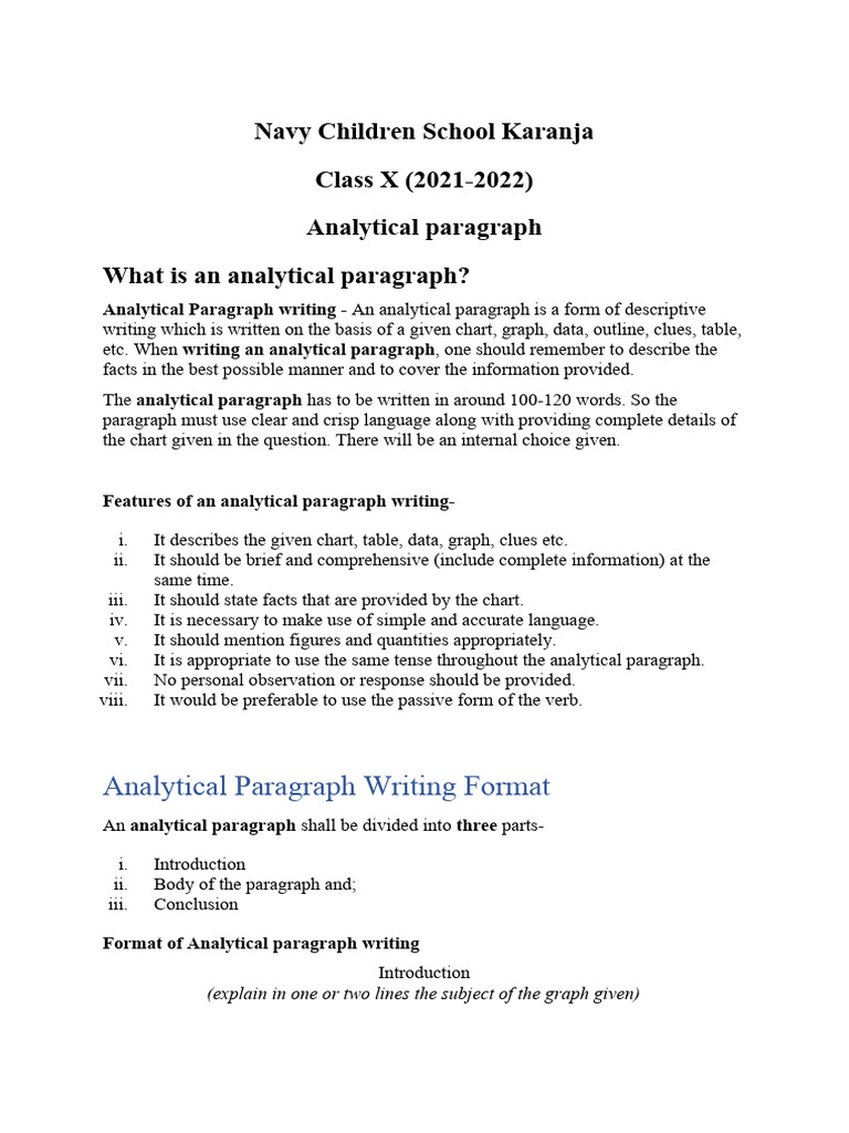 Analytical Paragraph Download Free Pdf Chart Poverty