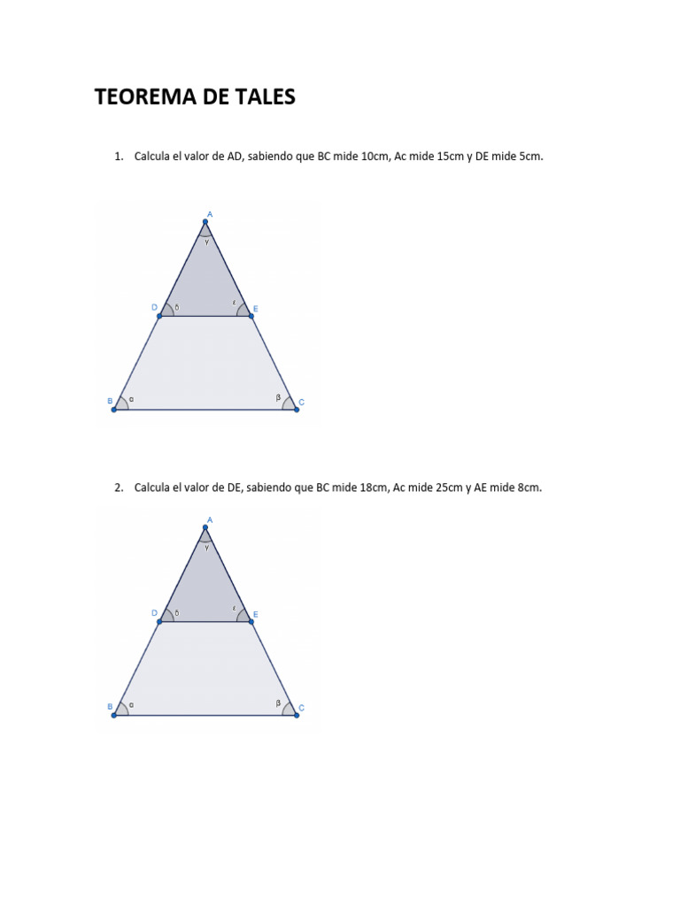 Teorema de Tales | PDF