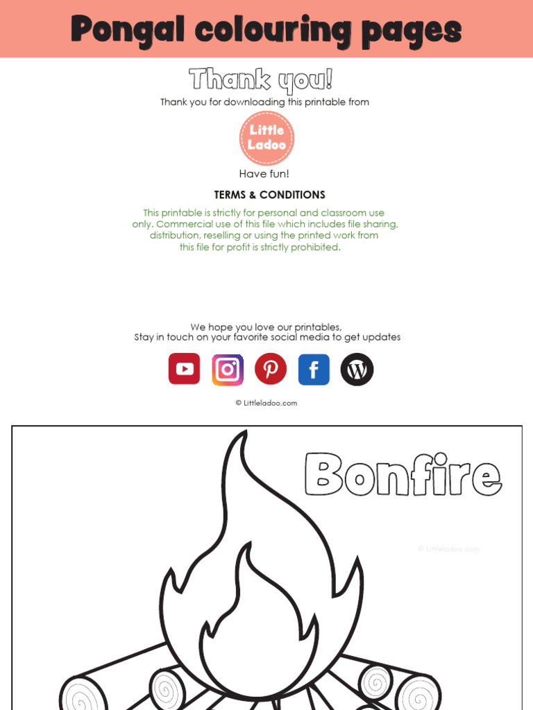 Printable Pongal Colouring Pages | PDF