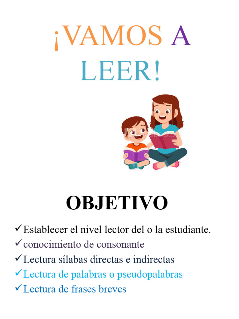 Vamos A Leer! Evaluación | PDF