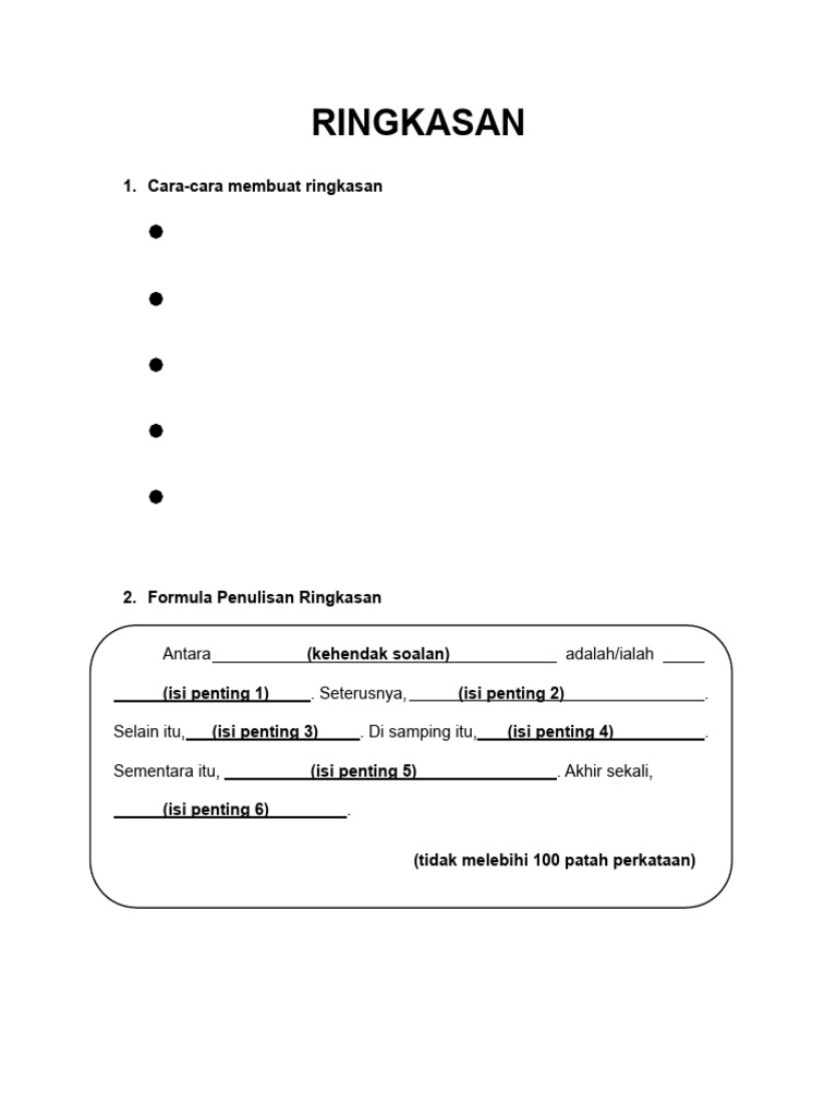 Panduan Ringkas Menulis Ringkasan | PDF