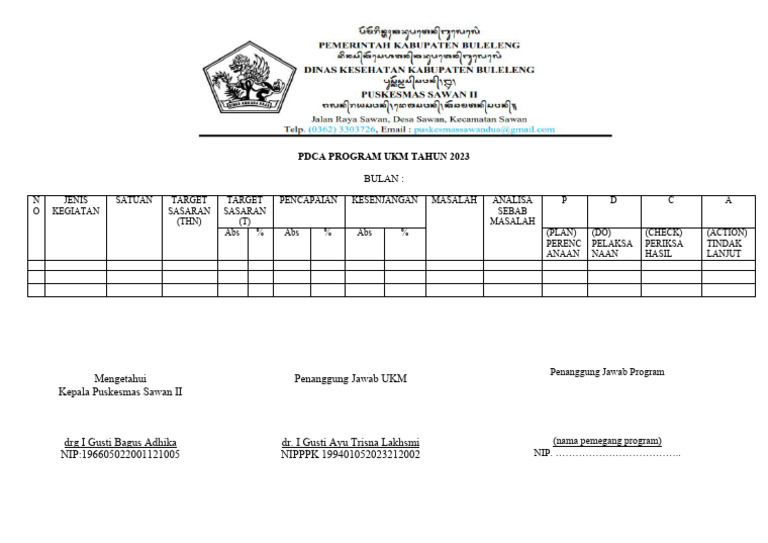 Format Pdca 2023 | PDF