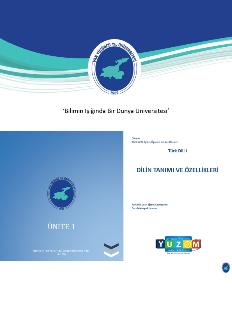 1 Unite - Dilin Tanimi Ve Ozellikleri | PDF