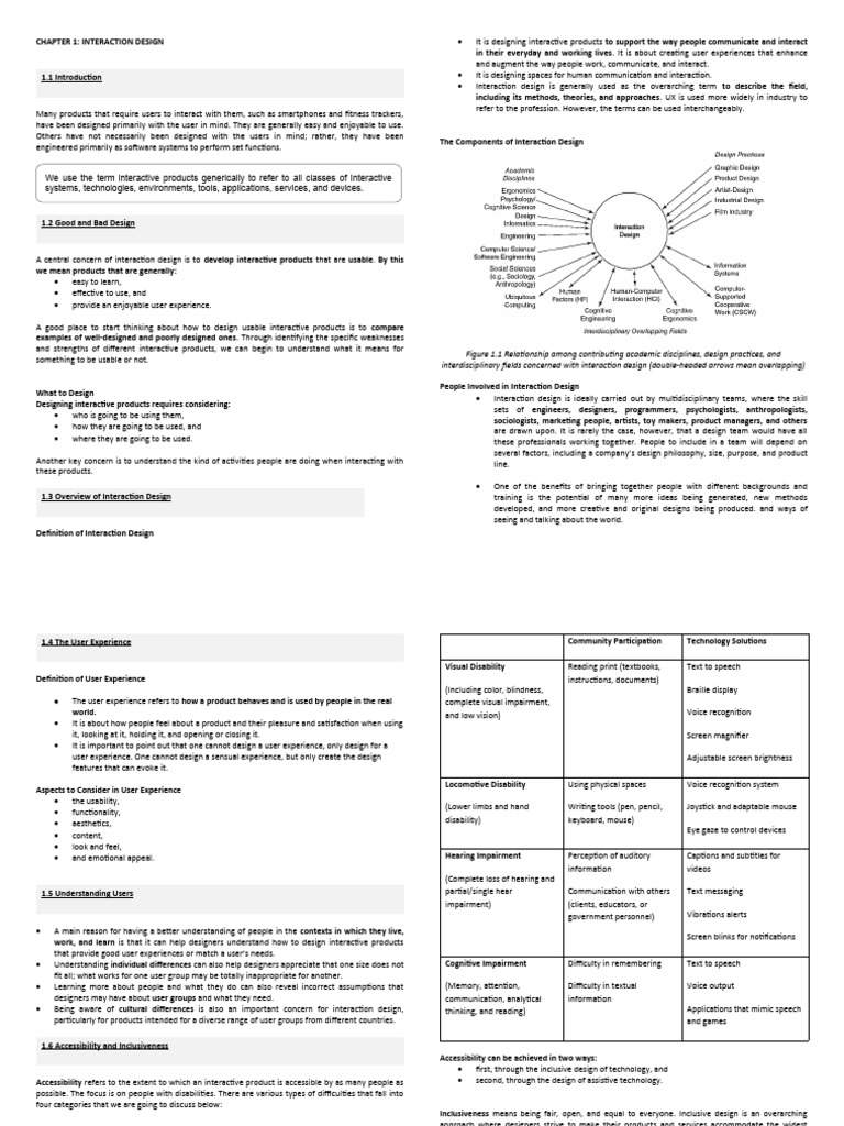 Hci 102 Chapter 1 | PDF | Visual Impairment | Human–Computer Interaction