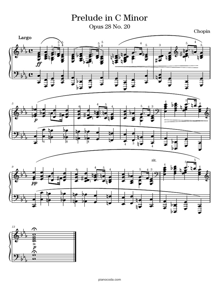 Prelude C Minor Chopin | PDF | Musical Compositions