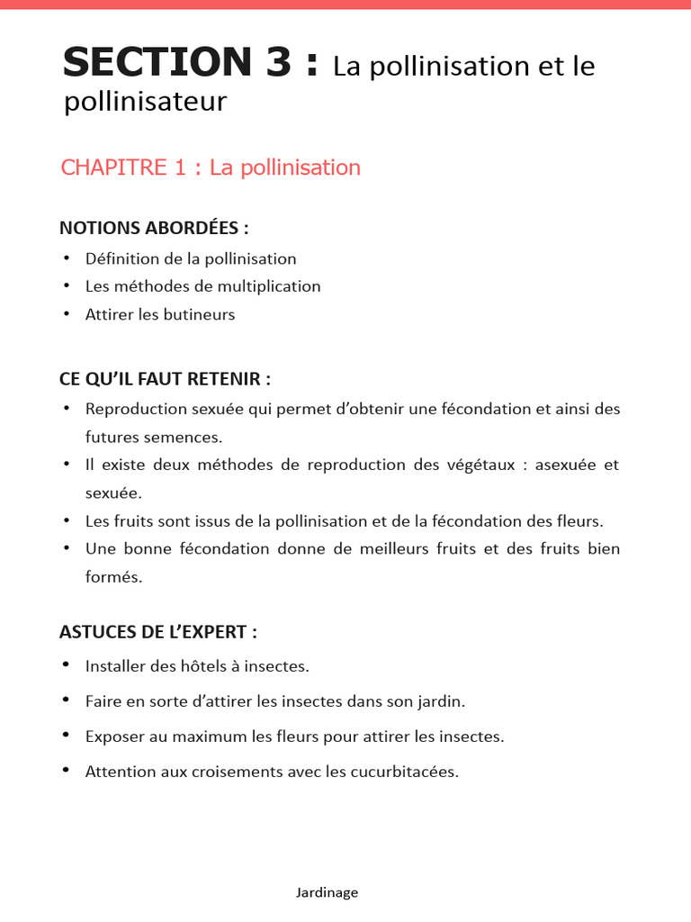 La Pollinisation | PDF
