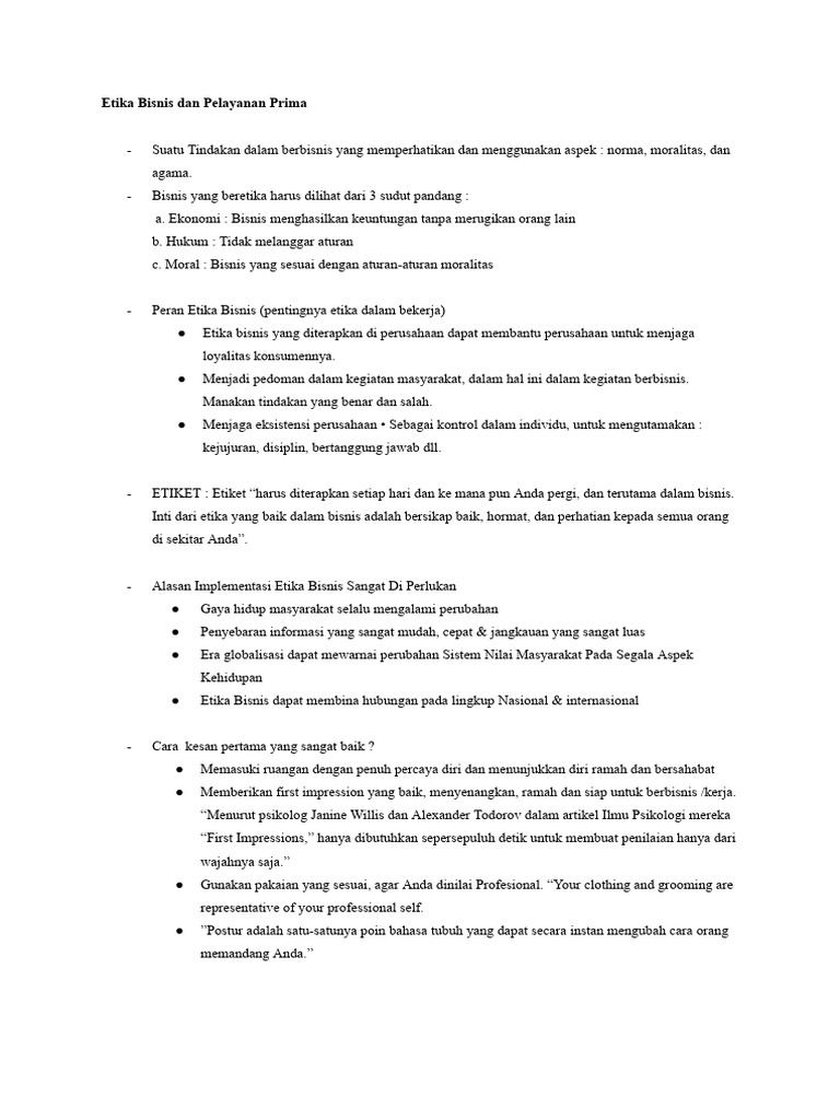 Etika Bisnis | PDF | Pengembangan Diri