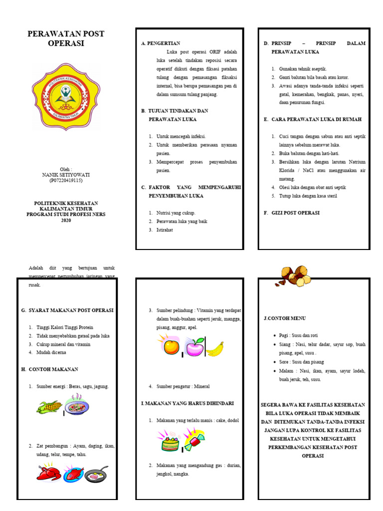 Leaflet Luka Post Operasi | PDF