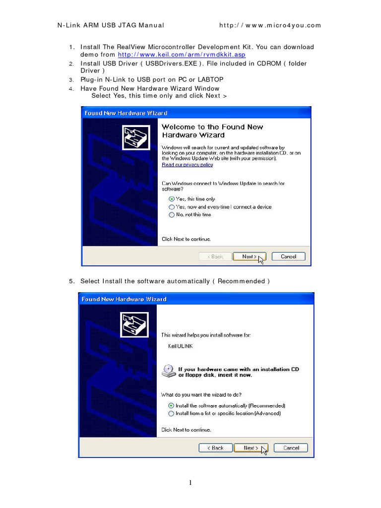 N-Link ARM USB JTAG Manual | PDF